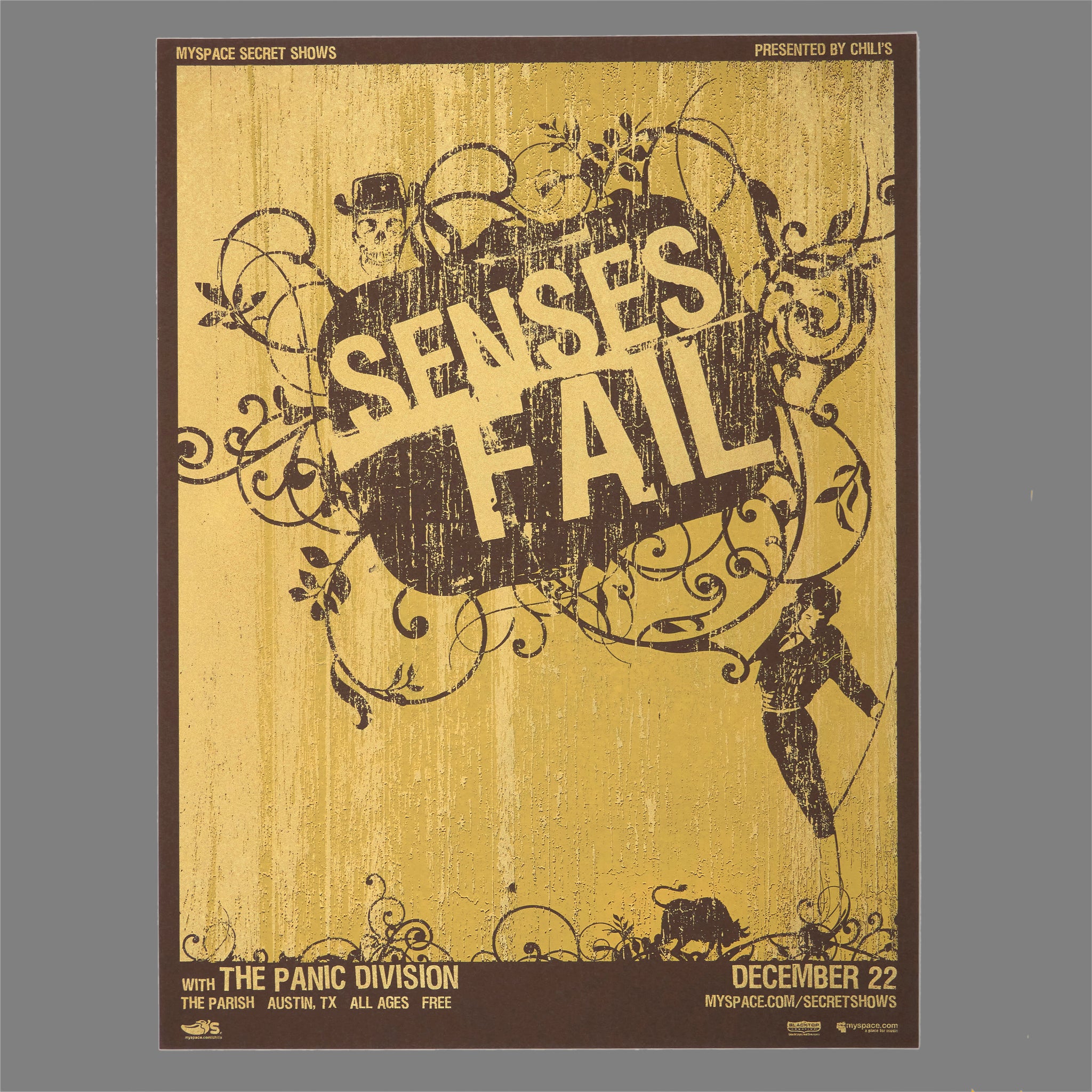 Senses Fail - 2006 MySpace Secret Show 18X24 Inch Silkscreened Poster