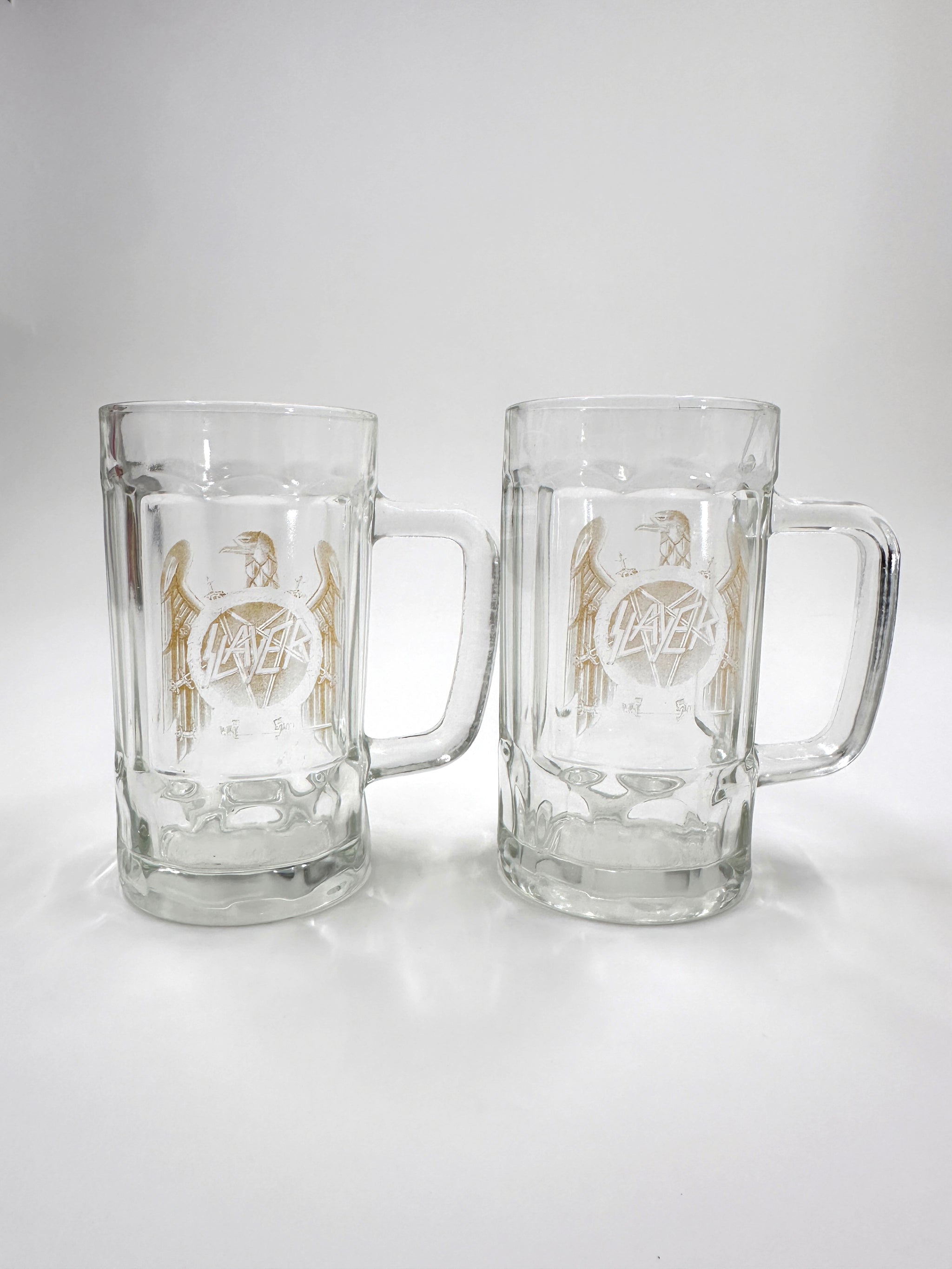 Slayer - 00's Silver Eagle Glass Beer Mug Set
